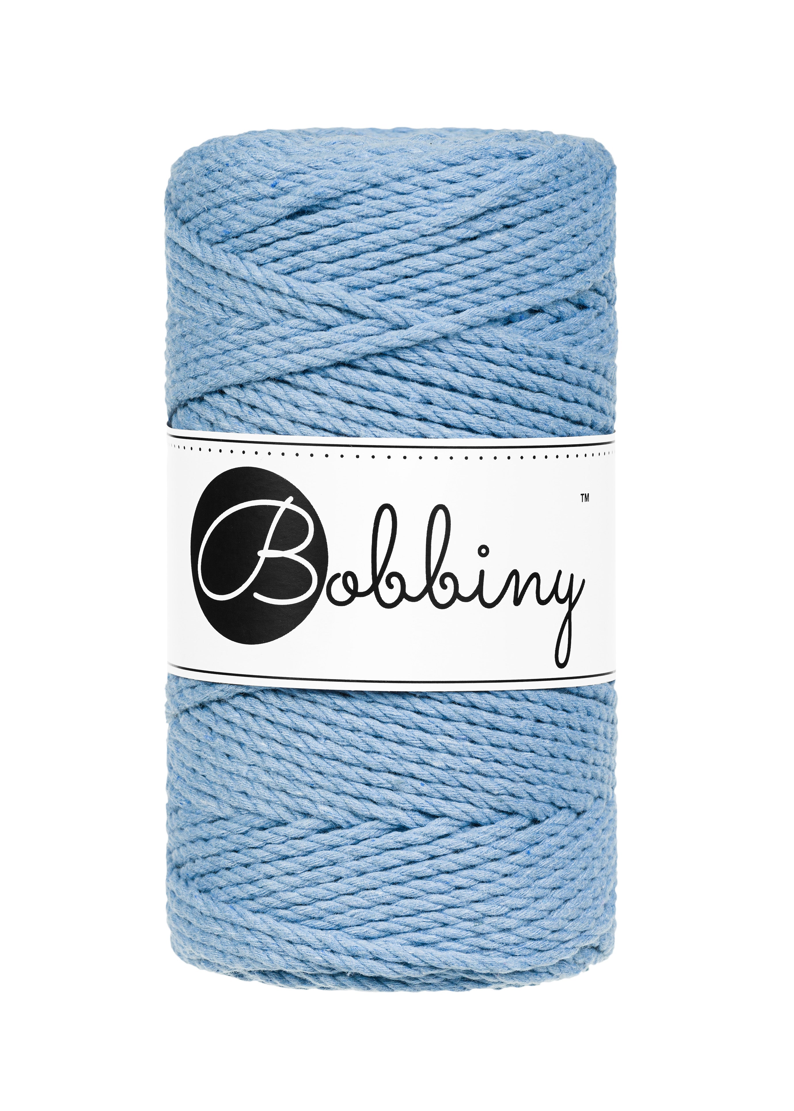 Bobbiny Macrame Rope - 3ply - 3mm - Perfect Blue – Adelaide Hills Yarn Co.