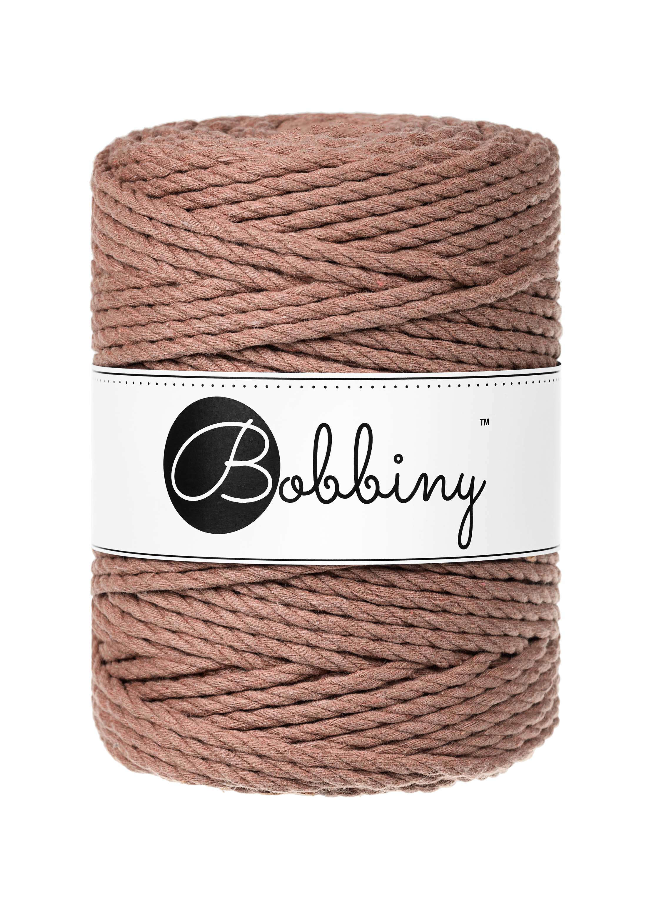 Bobbiny Macrame Rope - 3ply - 5mm - Mocha Mousse – Adelaide Hills Yarn Co.