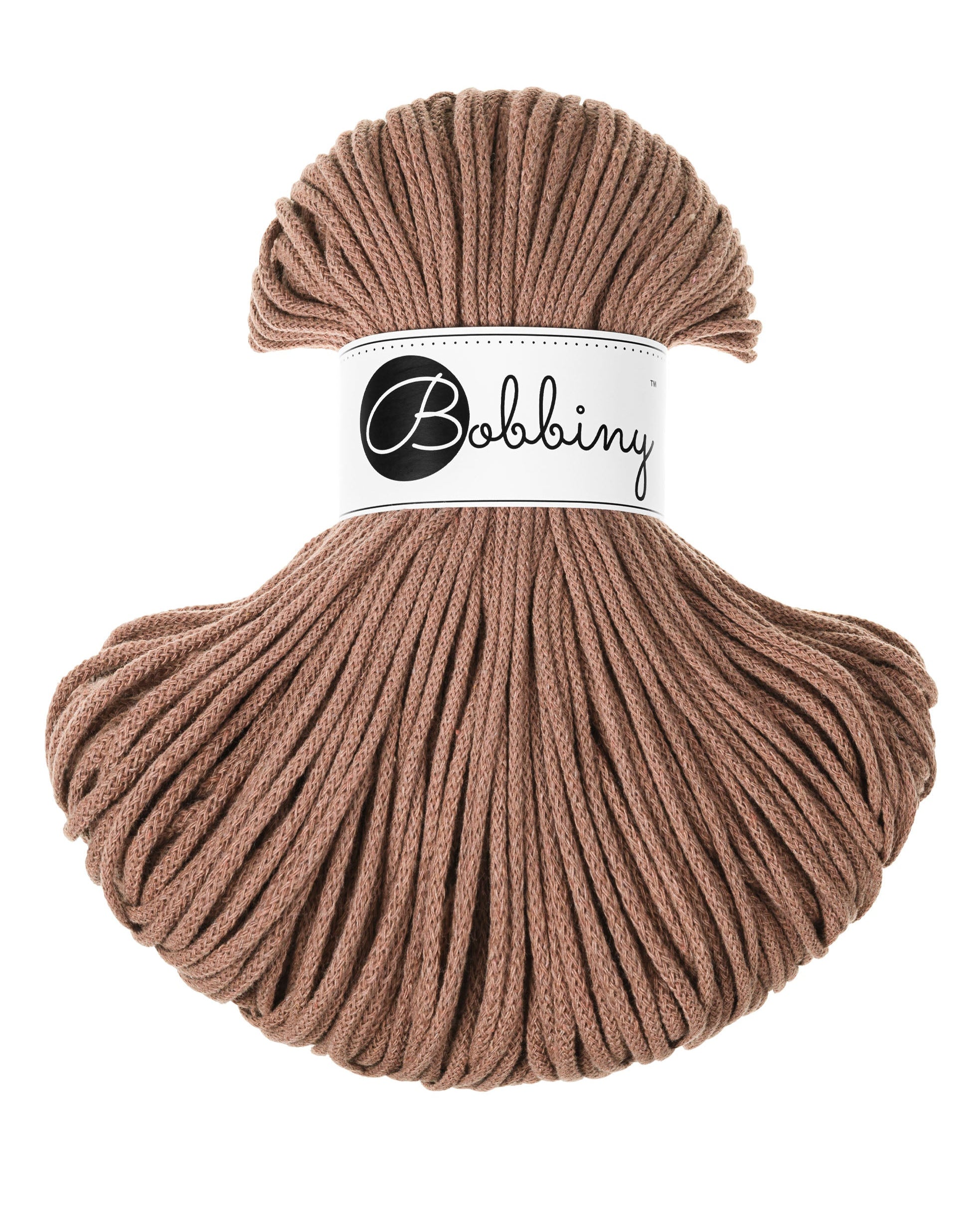 Bobbiny Braided Cords - Junior 3mm - Mocha Mousse – Adelaide Hills Yarn Co.