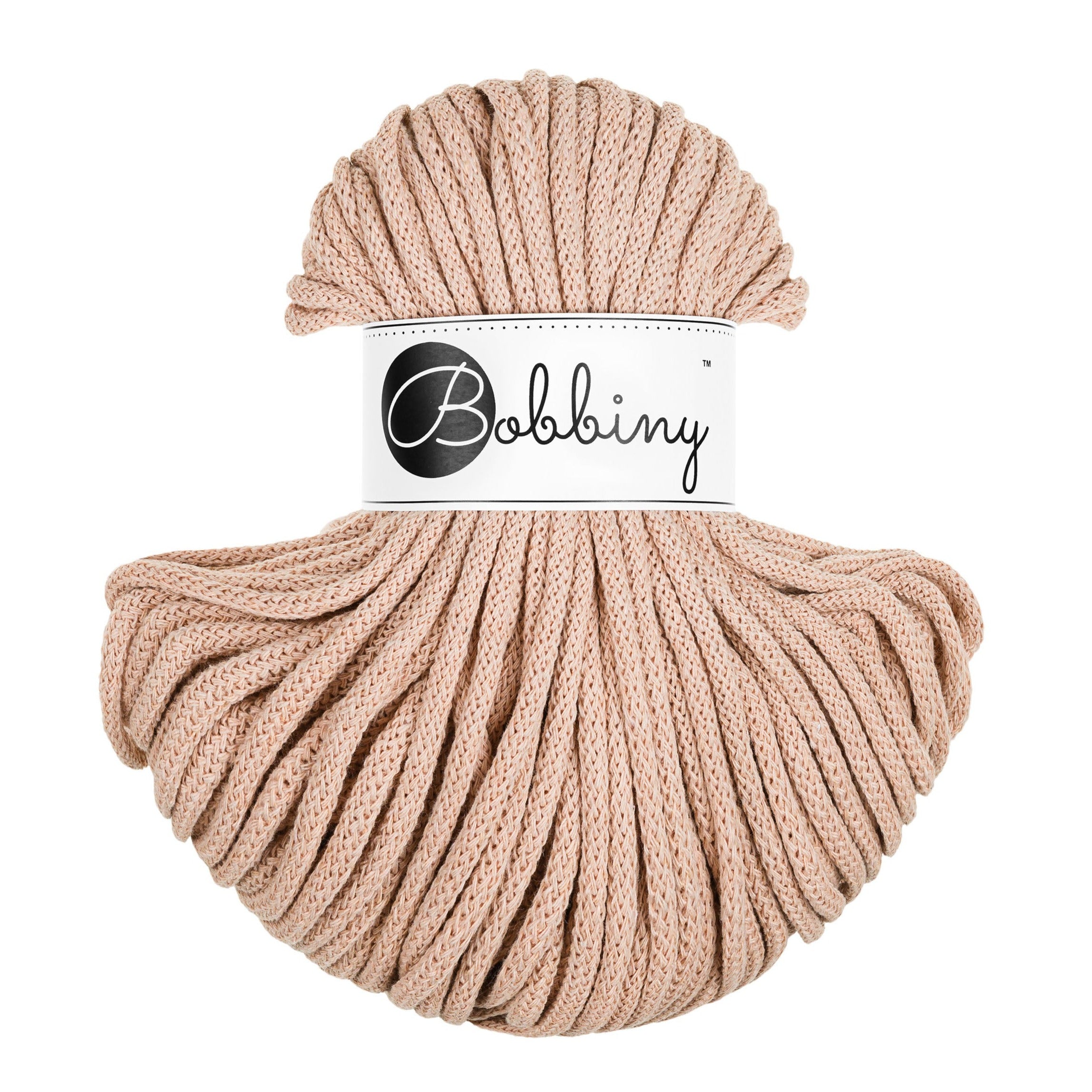 Bobbiny Braided Cords - Premium 5mm 50m - Biscuit – Adelaide Hills Yarn Co.