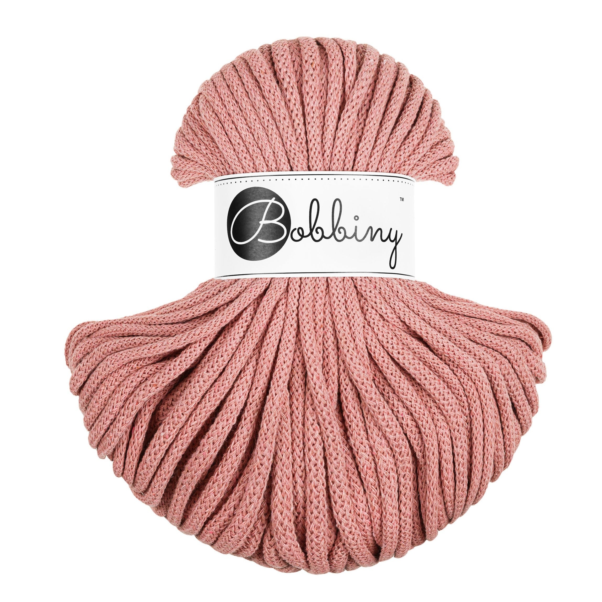 Bobbiny Braided Cords - Premium 5mm 50m - Blush – Adelaide Hills Yarn Co.