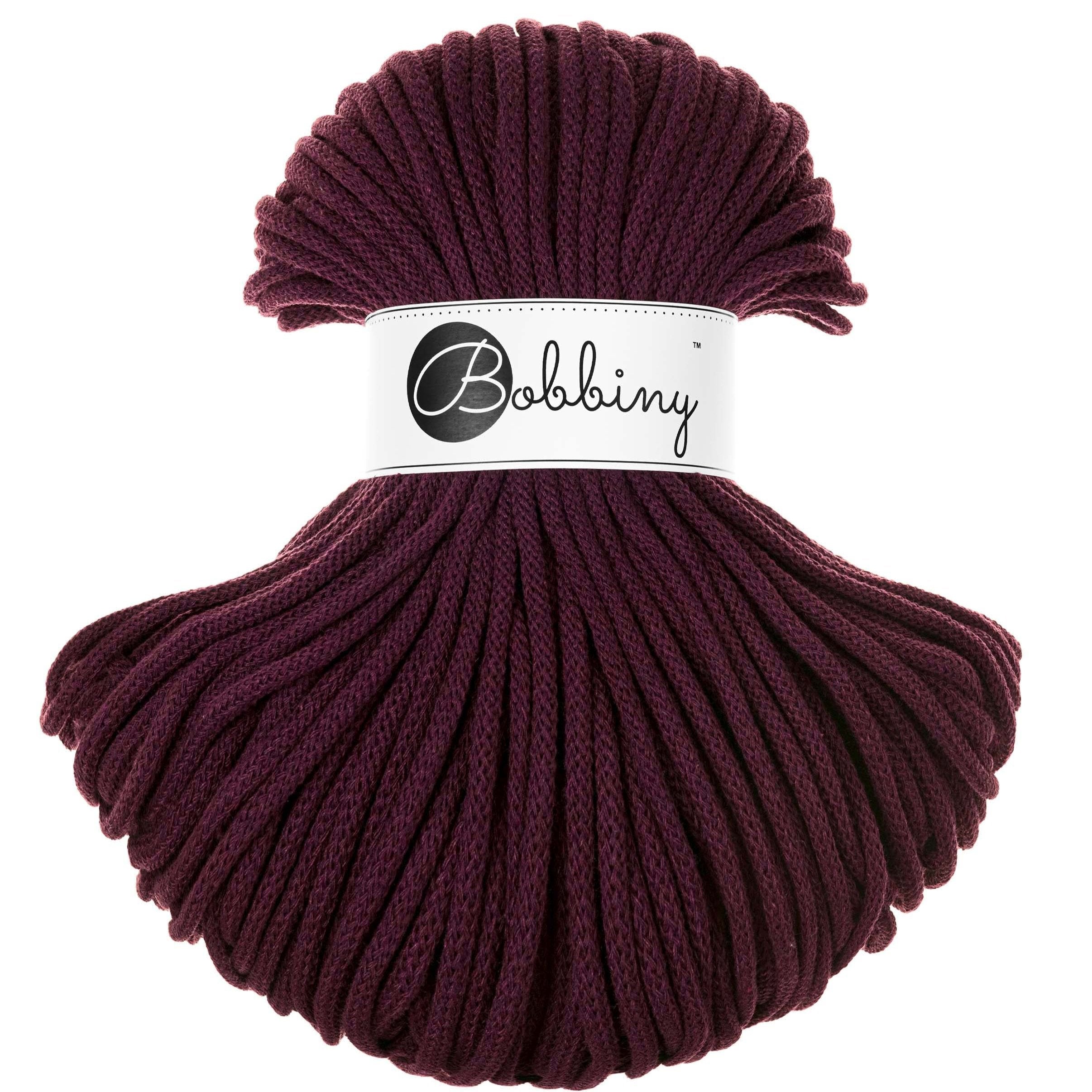Bobbiny Braided Cords - Premium 5mm - Burgundy – Adelaide Hills Yarn Co.