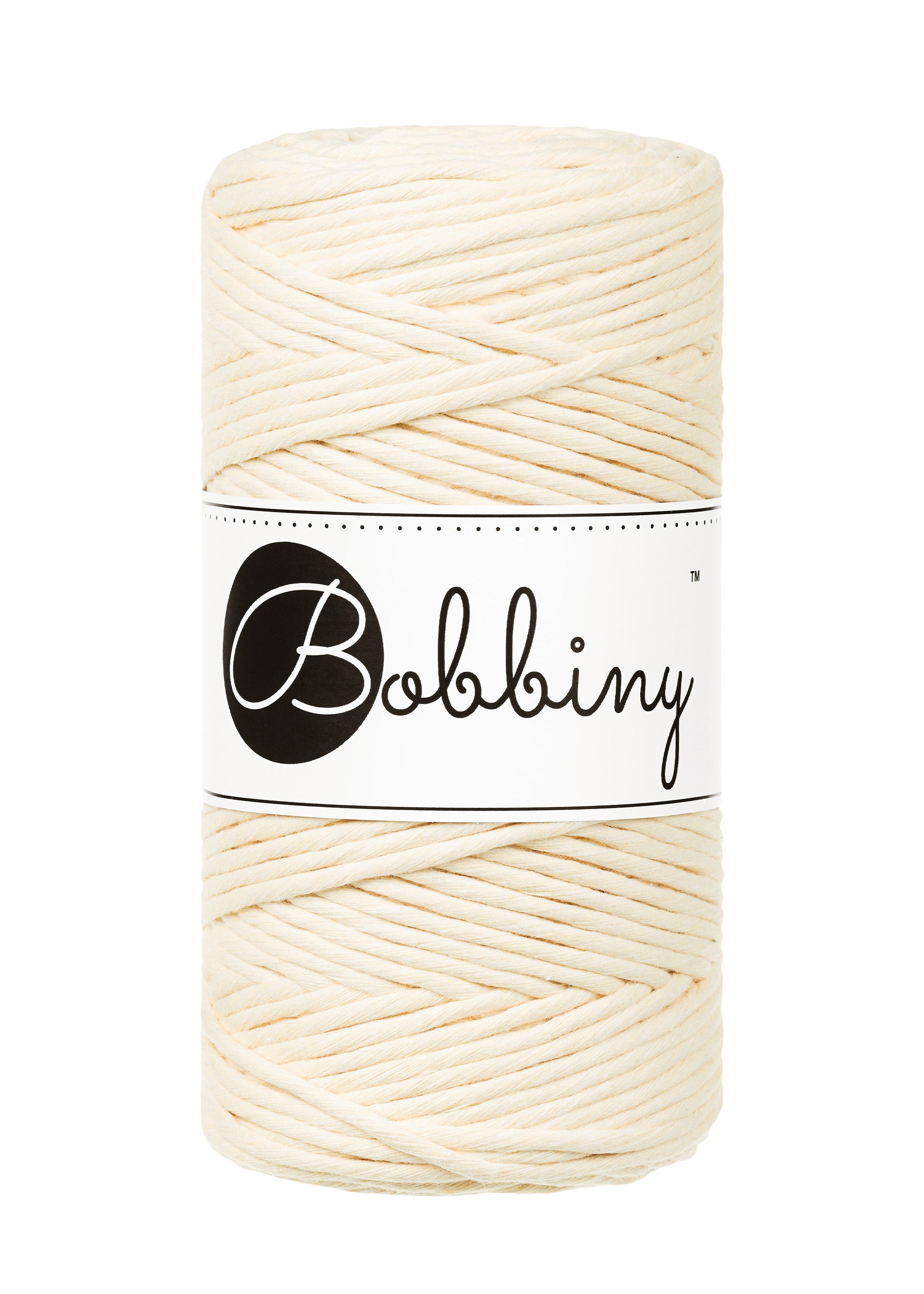 Bobbiny Single Twist Macrame Cord - Premium 3mm - Butter Yellow ...