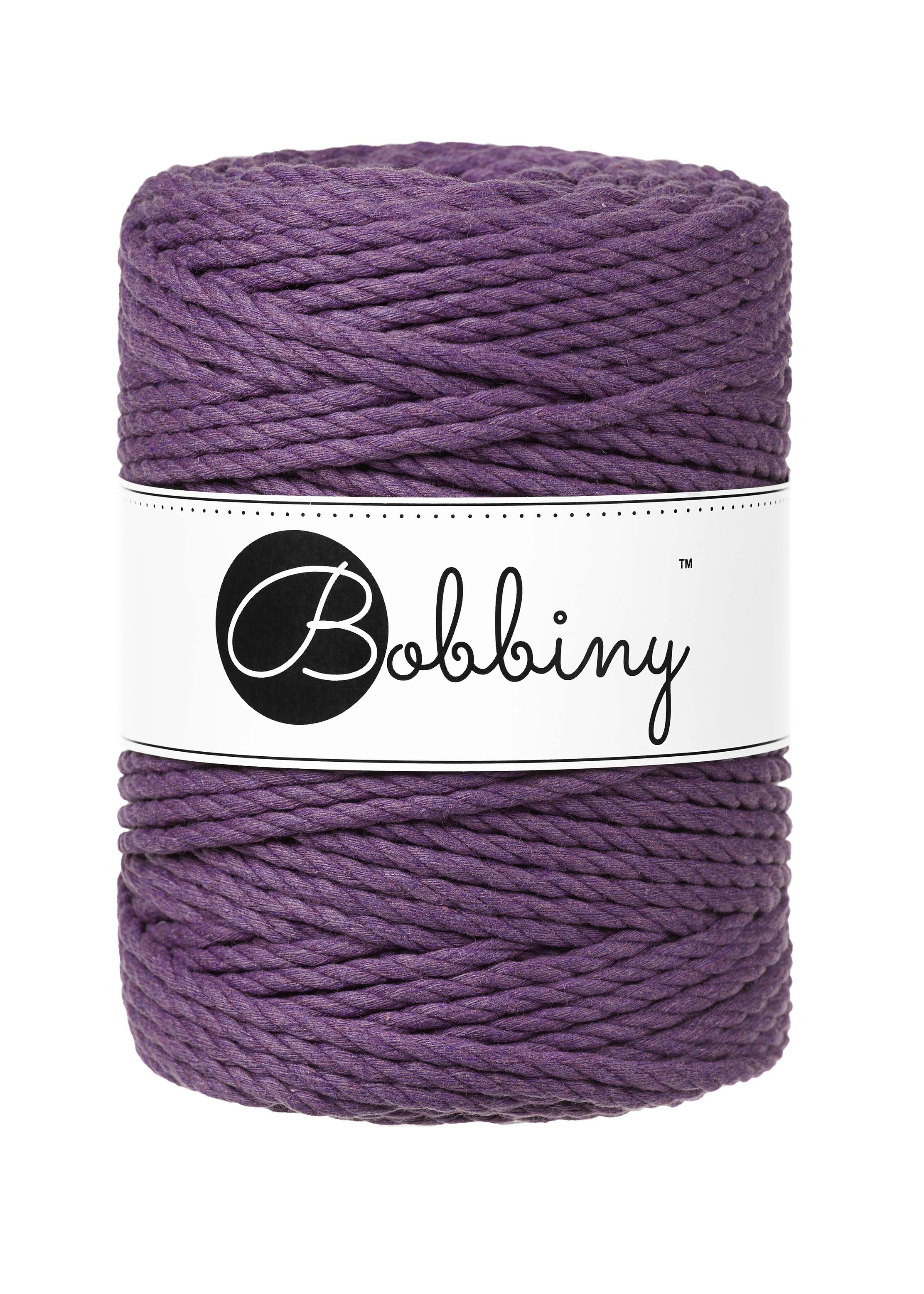 Bobbiny Macrame Rope - 3ply - 5mm - Violet – Adelaide Hills Yarn Co.