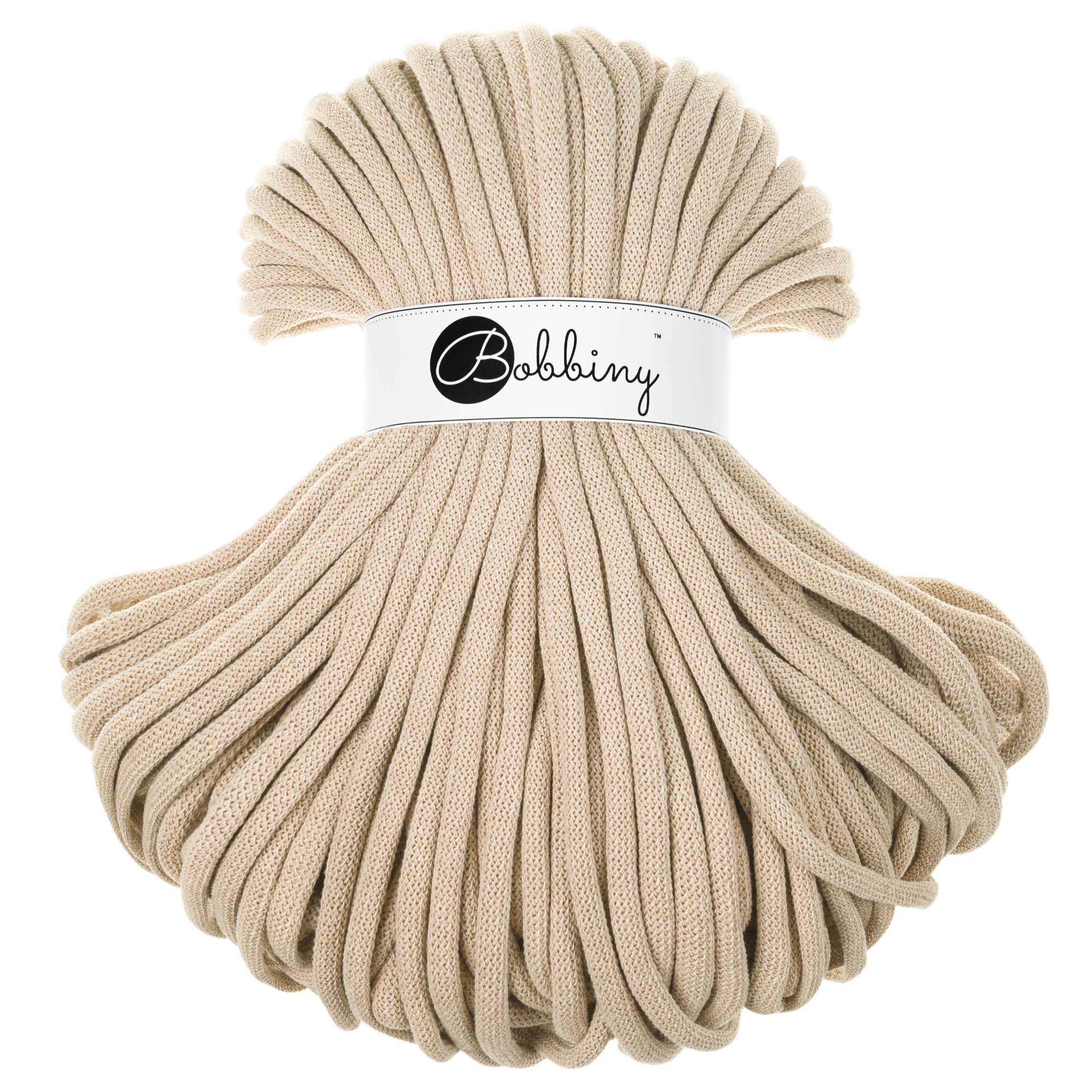 Bobbiny Braided Cords - Jumbo 9mm - Warm Beige – Adelaide Hills Yarn Co.