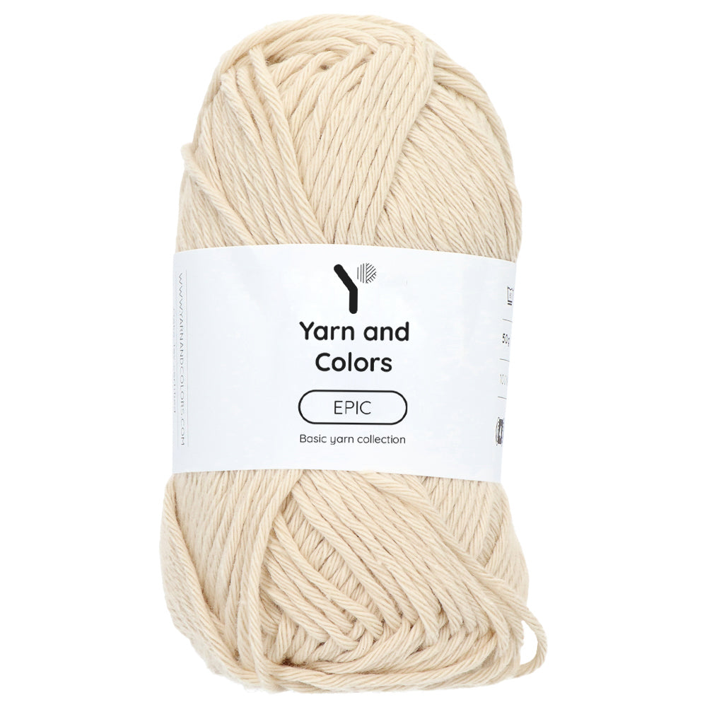 Yarn & Colors EPIC Cotton - Ecru – Adelaide Hills Yarn Co.