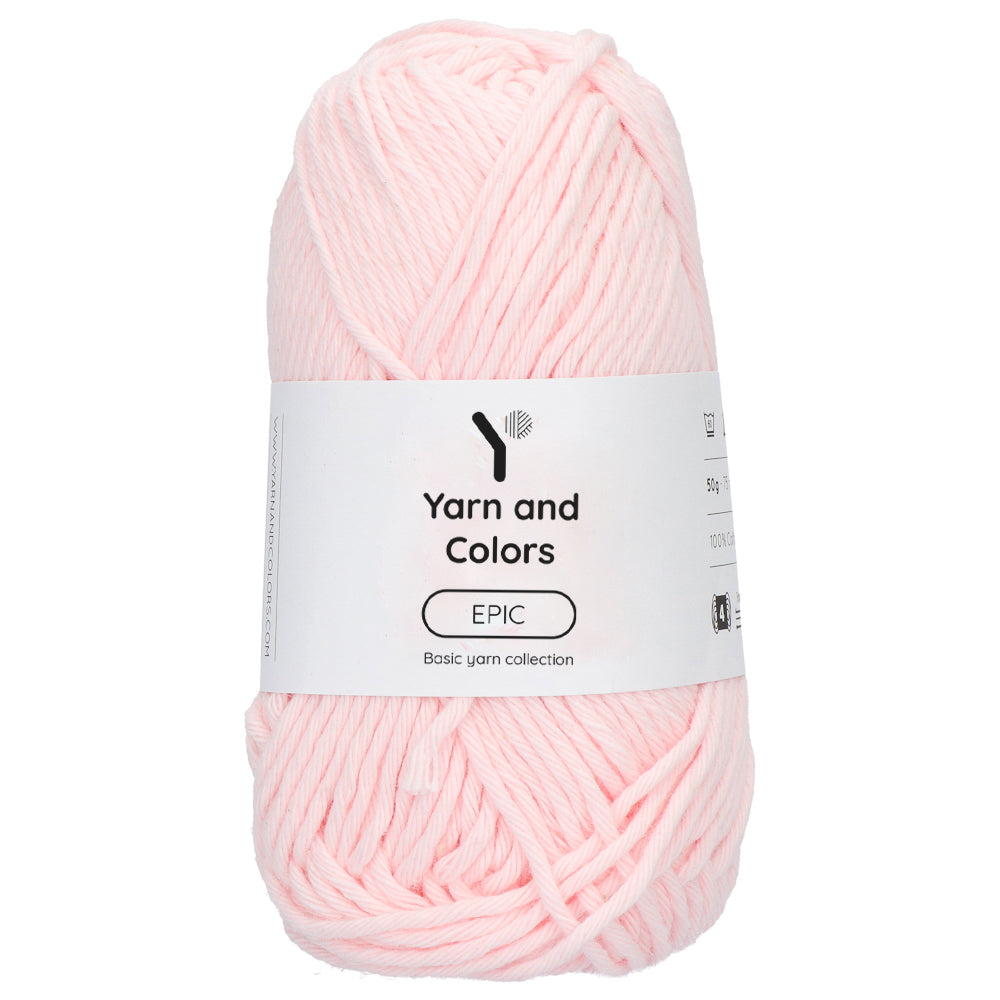Yarn & Colors EPIC Cotton - Light Pink – Adelaide Hills Yarn Co.