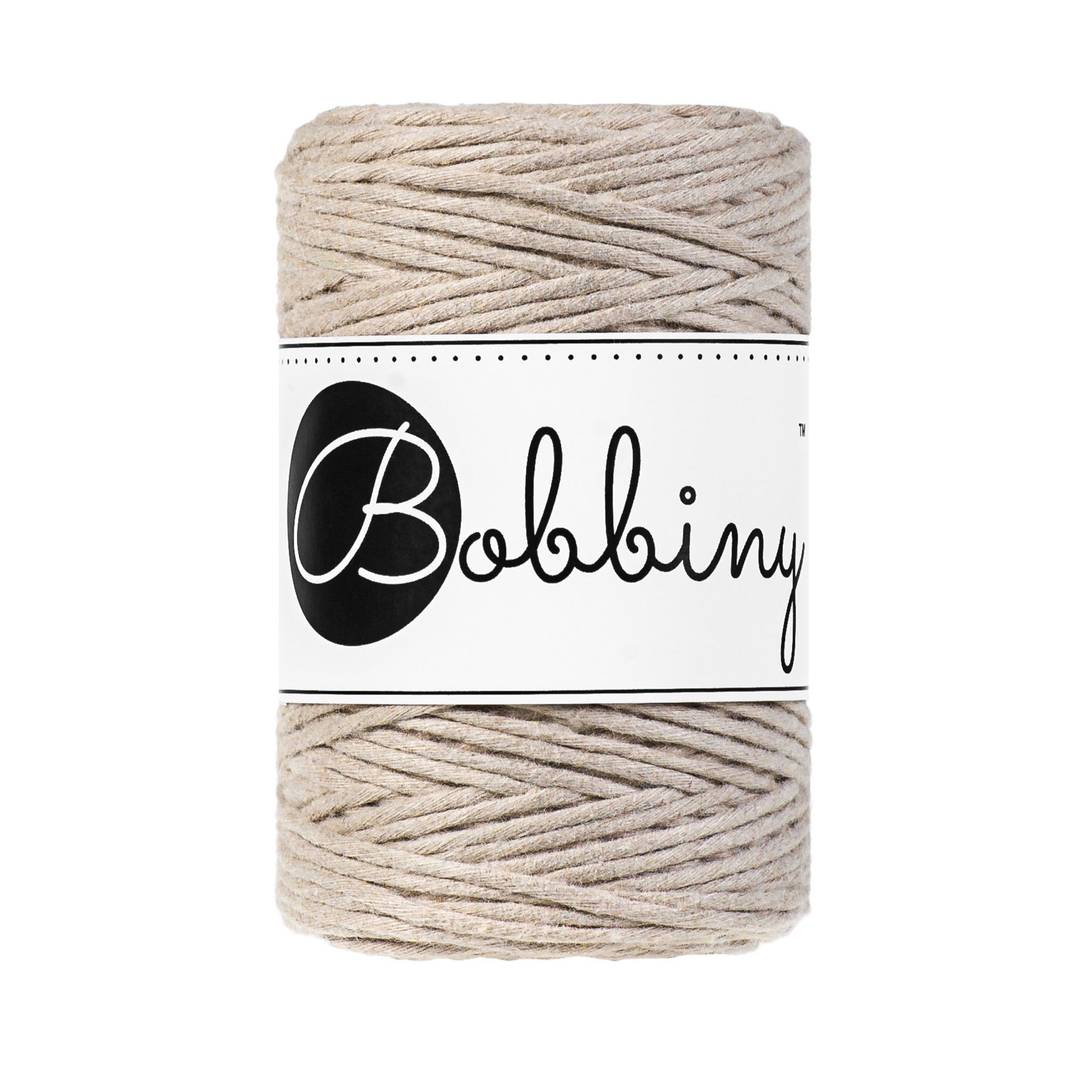 Bobbiny Single Twist Macrame Cord - Baby 1.5mm - Beige – Adelaide Hills ...