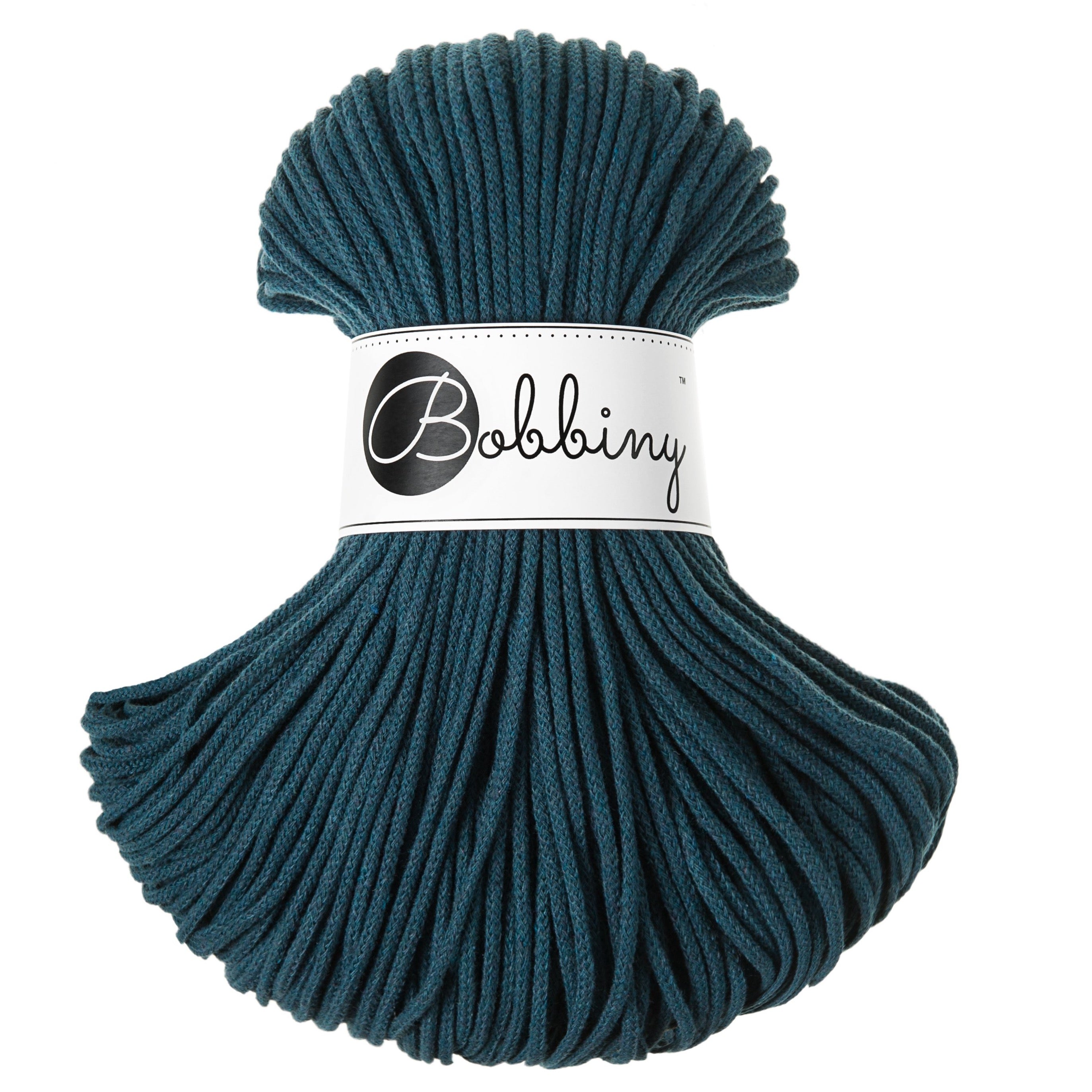 Bobbiny Braided Cords - Junior 3mm - Peacock Blue – Adelaide Hills Yarn Co.