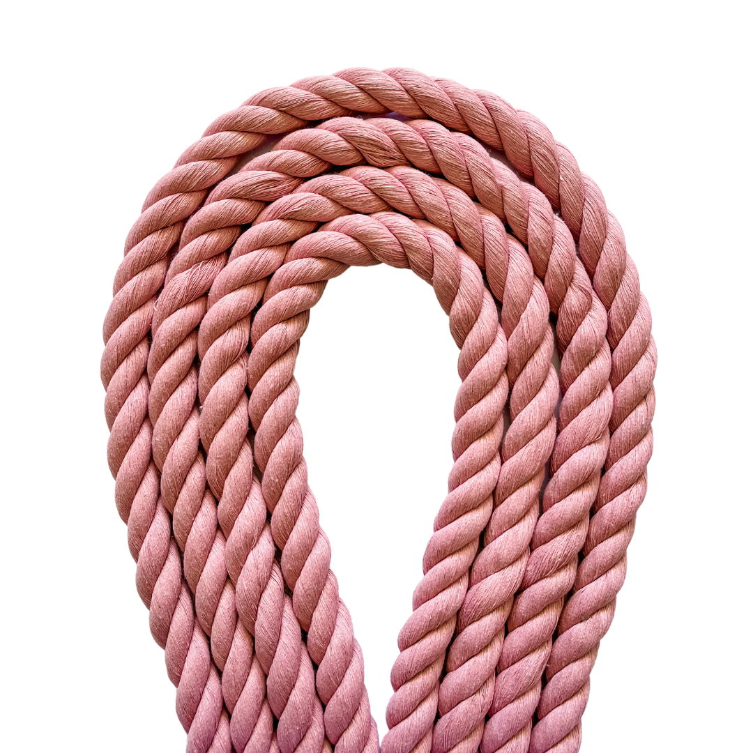 Macrame 3ply Cotton Rope 20mm - Dusty Rose – Adelaide Hills Yarn Co.