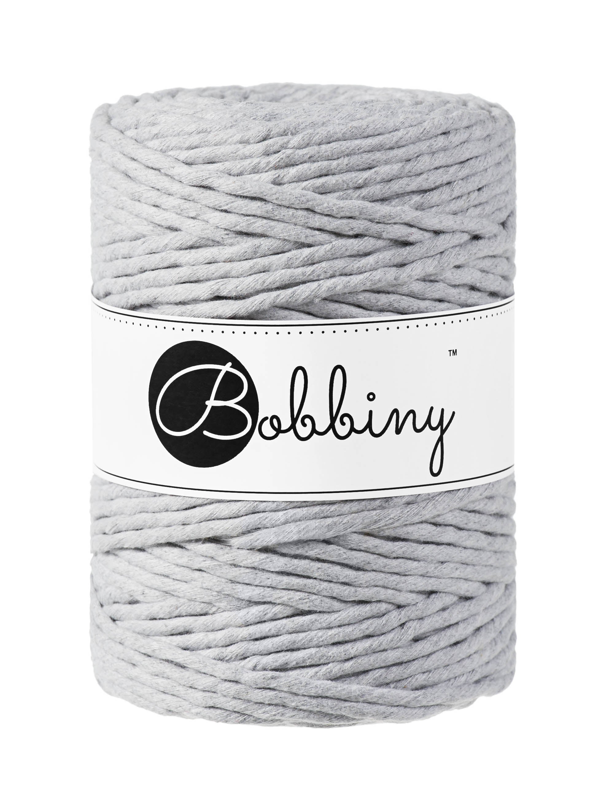 Bobbiny Single Twist Macrame Cord - Premium 5mm - Light Grey – Adelaide ...
